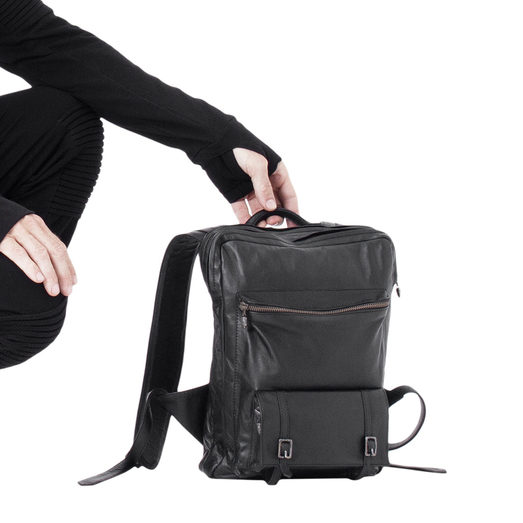 Triple claw back pack - All Leather – JAN HILMER