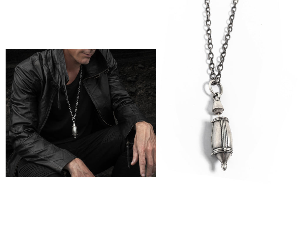 large lantern pendant / sterling silver chain – JAN HILMER