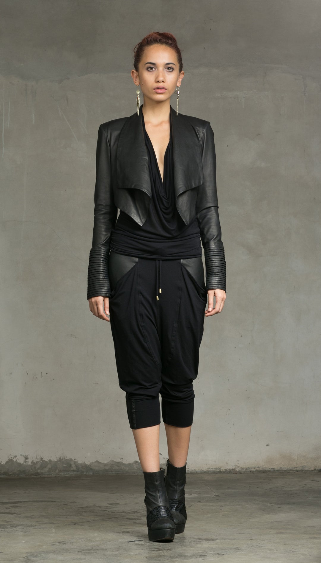 leopard cropped leather – JAN HILMER